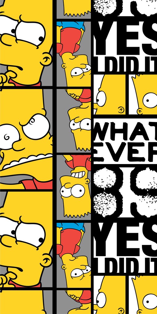 Bavlněný Ručník | Osuška Simpson "Bart" 70x140