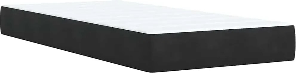 Box spring postel s matrací černá 90x190 cm samet 3287622