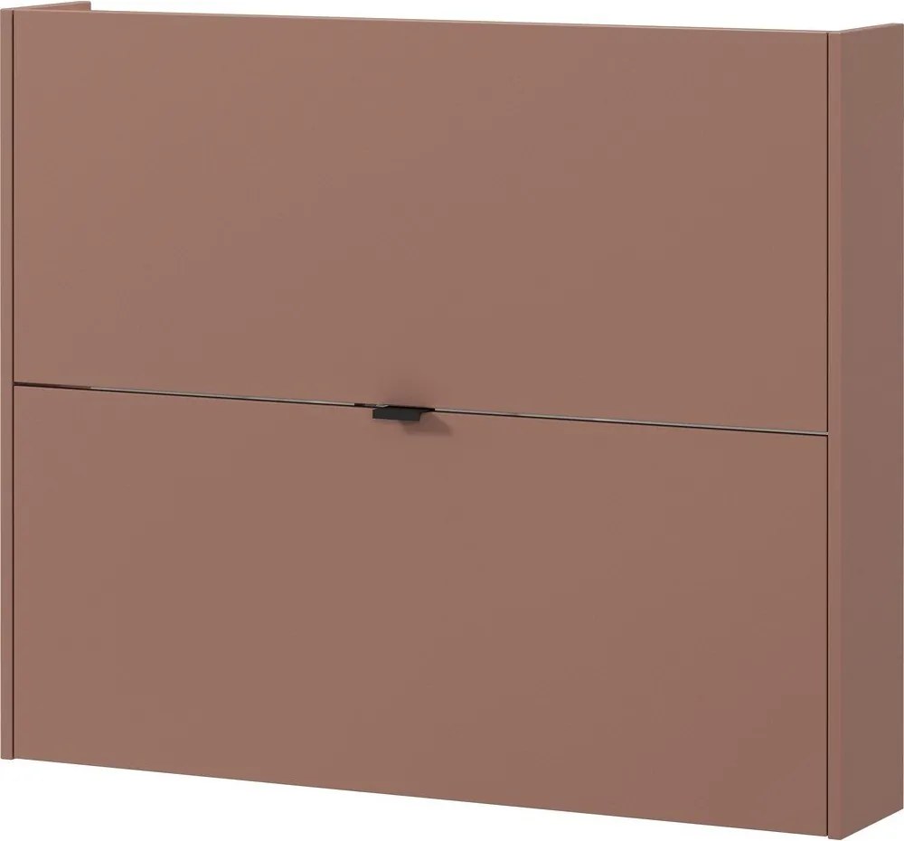 Hnědý výklopný/závěsný botník v dekoru dubu 100x83x18 cm Ameca – Germania