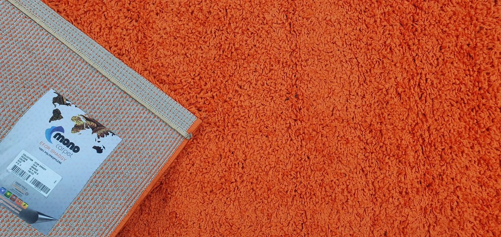 Mono Carpet, Kusový koberec Efor Shaggy 3419 Orange, 80x150, oranžová, ložnice