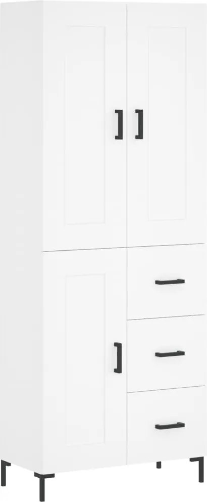 Skříň highboard bílá 69,5 x 34 x 180 cm kompozitní dřevo 3200001