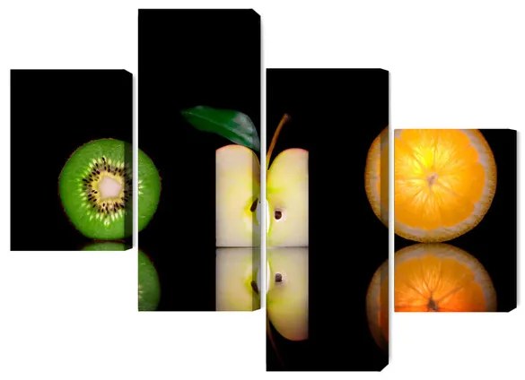 Vícedílný obraz Půlky Ovoce Nedostatek Nedostatek Přírodní plátno 80x50