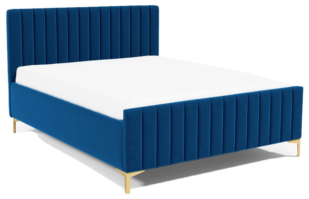 Eka Čalouněná postel SUTRA+ 160x200 cm Barva látky Trinity: (2311) Fialová, Úložný prostor: S kovovým rámem úložného prostoru