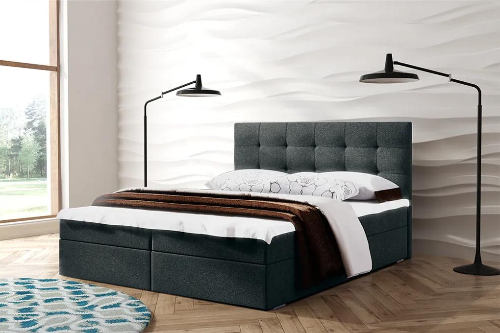 Eka Kontinentální čalouněná postel OSLO (120x200 cm) Barva látky Trinity: (2301) Krémová bíla