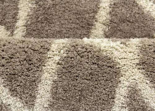 Koberce Breno Kusový koberec NANO SHAG 625/GY6D, Hnědá, Vícebarevné, 100 x 150 cm