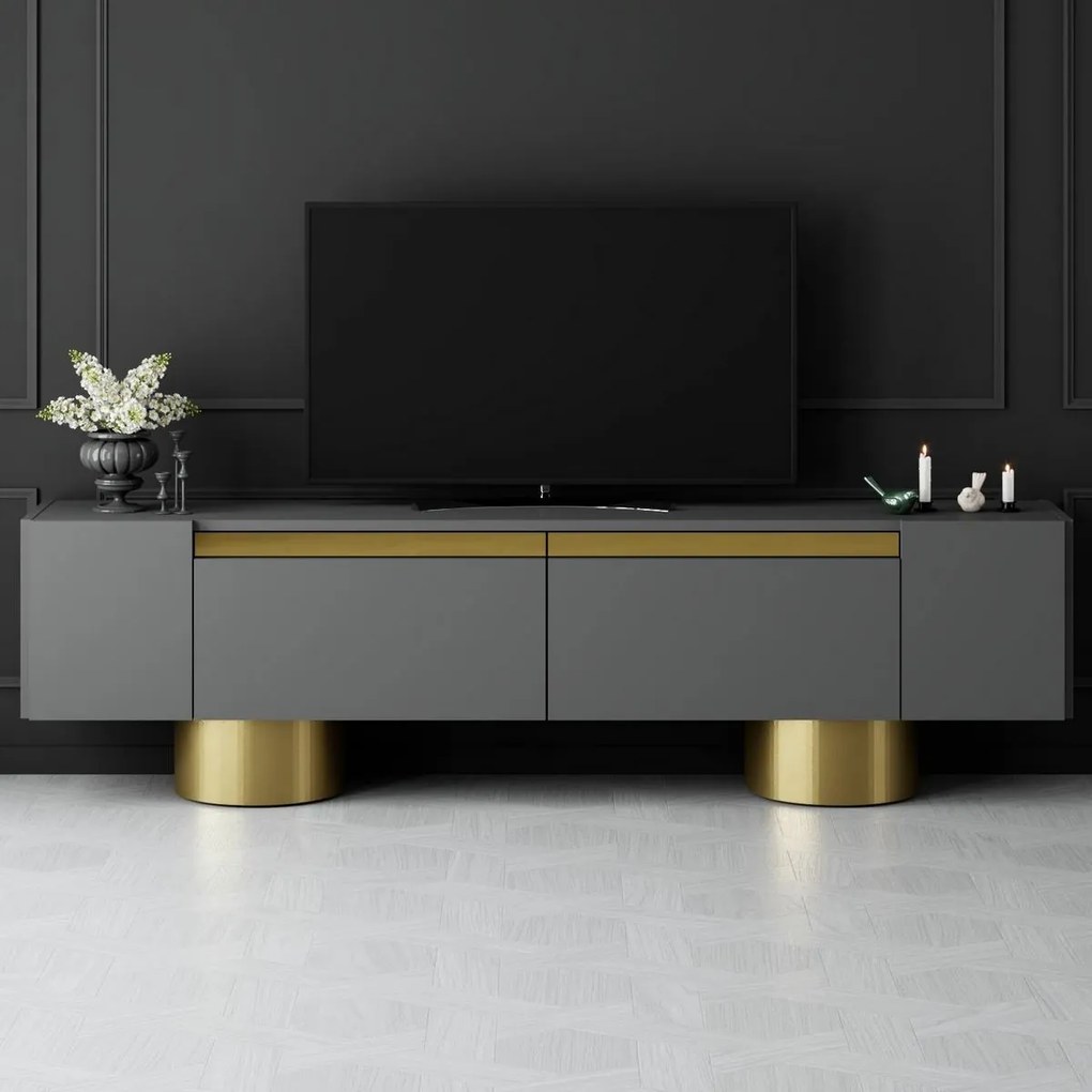 Televizní stolek Bohem Anthracite and Gold