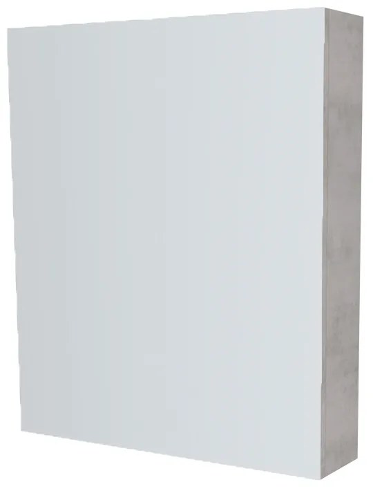 Mereo, Mereo Koupelnová zrcadlová skříňka 60 cm, galerka, 1x dvířka levá, Multidecor, Chromix stříbrný, MER-CN798G61ACST