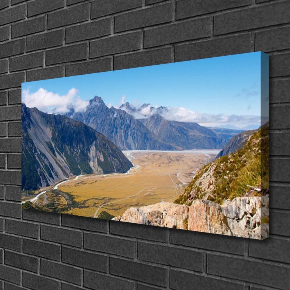 Obraz na plátně Hory Údolí Krajina 100x50 cm