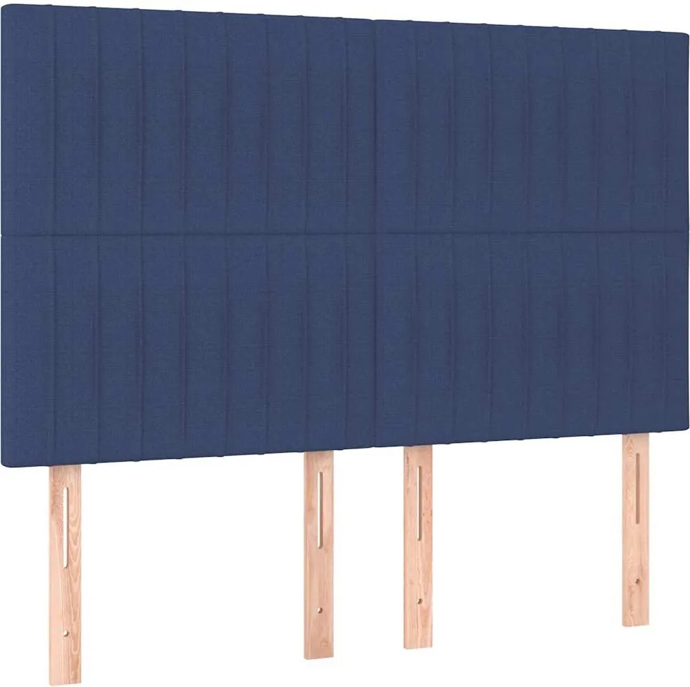 Box spring postel s matrací modrá 140x190 cm textil 3132151