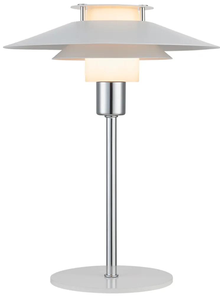 Halo Design 990723 stolní lampa Rivoli, bílá/chrom, 30cm