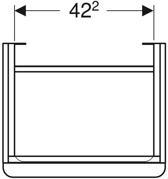 Geberit Smyle Square Koupelnová skříňka pod umývátko 49,2 cm levá, láva 500.364.JK.1