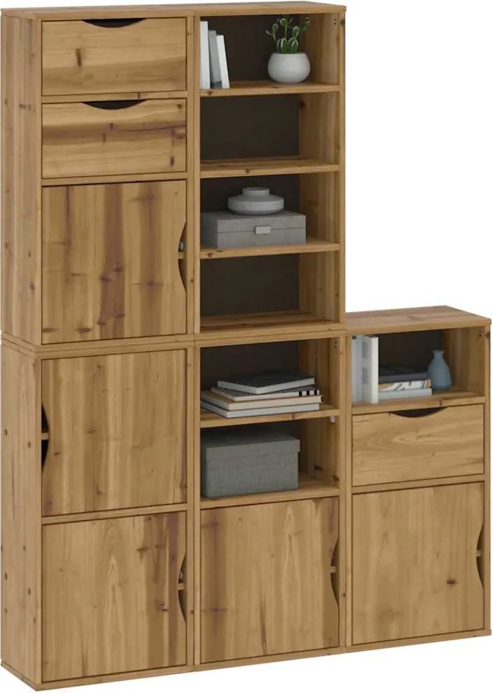 Boční skříňky 5 ks "ODDA" 40x24x79 cm Borovicový masiv 3365364
