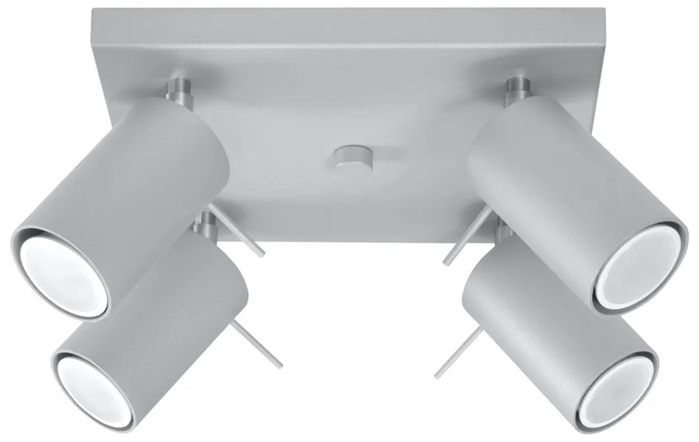 Sollux Lighting Stropní svítidlo RING 4 šedé