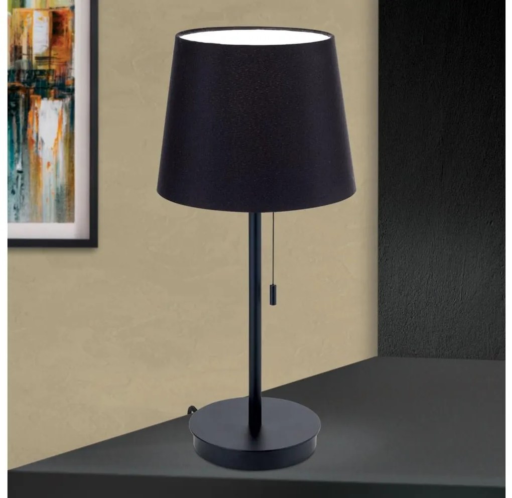 Orion LA 4-1205/1 - Stolní lampa s USB portem LUDWIG 1xE27/40W/230V černá Biano.cz