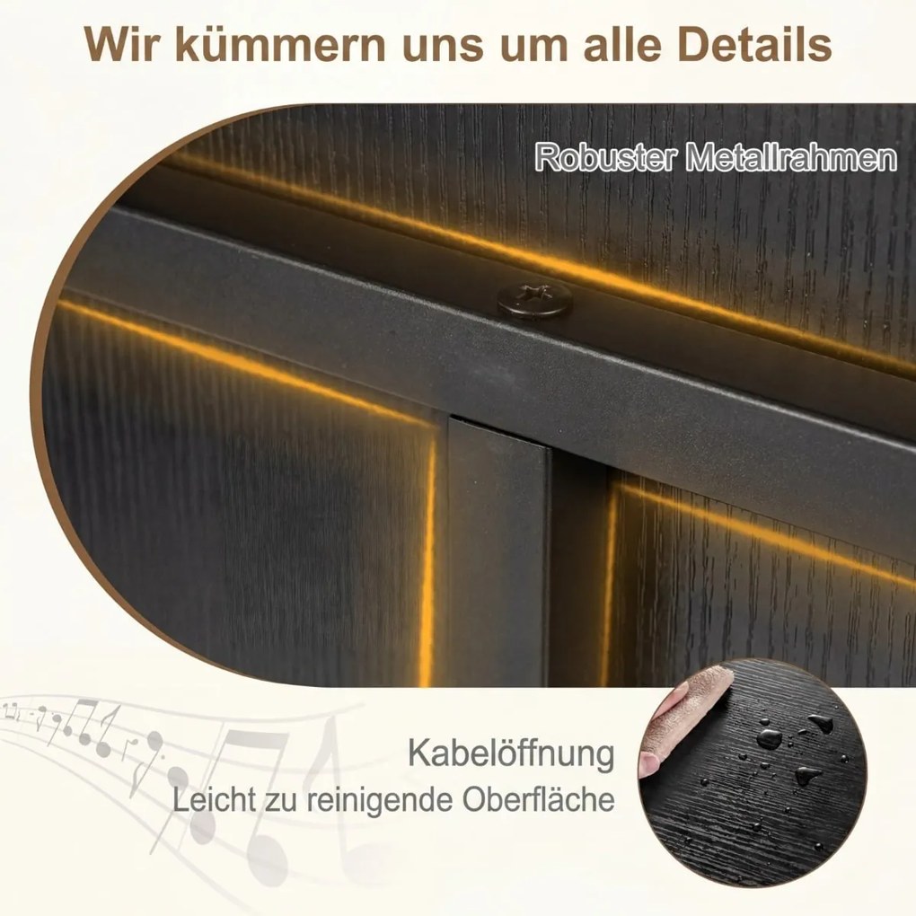 Costway Gramofonový stojan se širokou deskou a 4 přepážkami vinylový stůl