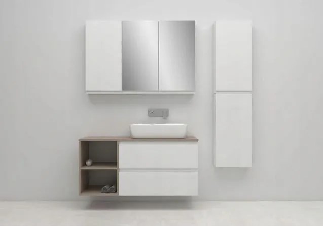 Cersanit Moduo, závěsná skříňka 40x14x80 cm, antracitová matná, S590-073-DSM