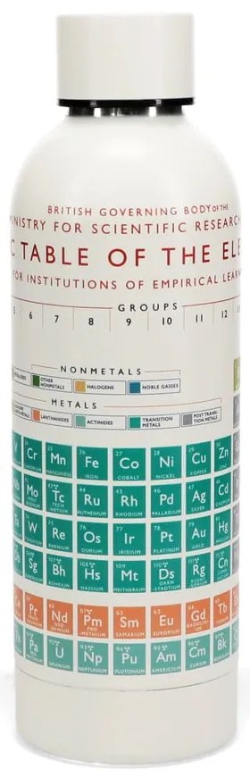 Krémová cestovní nerezová lahev 500 ml Periodic Table – Rex London