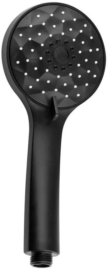 Sapho, Ruční masážní sprcha, 4 režimy, průměr 101mm, ABS/černá mat, 1204-02B