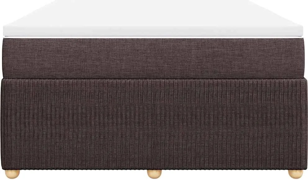 Box spring postel s matrací tmavě hnědá 140x190 cm textil 3285570