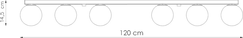 Sollux Lighting Stropní svítidlo YOLI 6 bílé