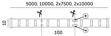 LED RGB Stmívatelný pásek LED/25,2W/230V 15 m + dálkové ovládání