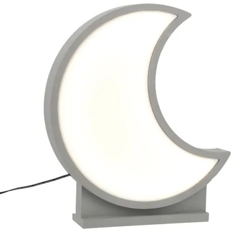 LED Dětská stolní lampa MOON LED/12W/230V šedá