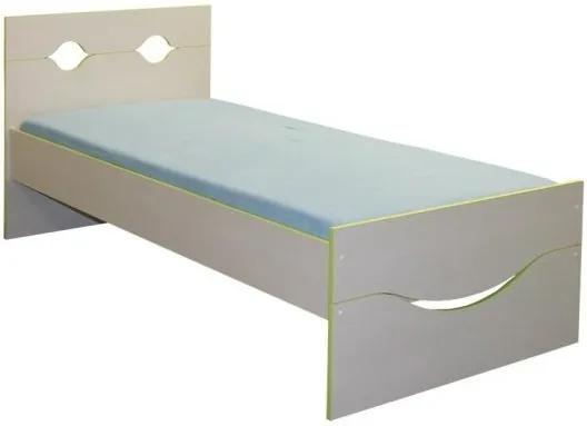 Dětská postel - jednolůžko CR108, zelená-bílá BRADOP