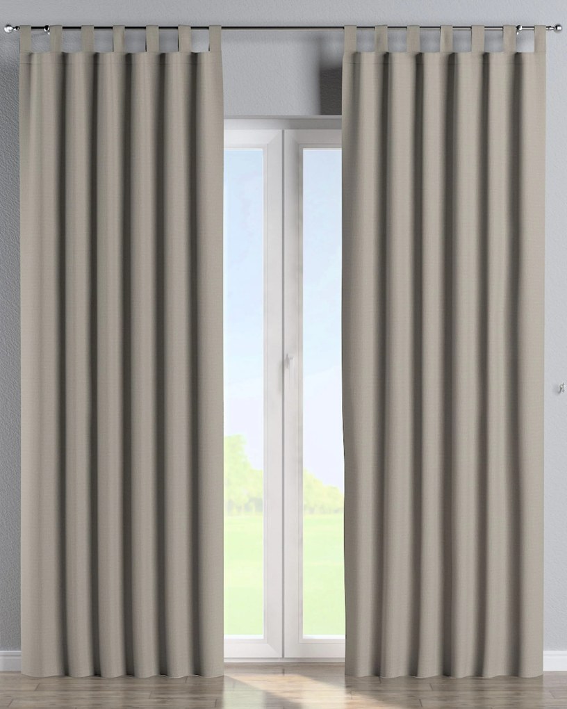 Závěs na poutkach barva béžová látka pletený vzor, zatemňovací