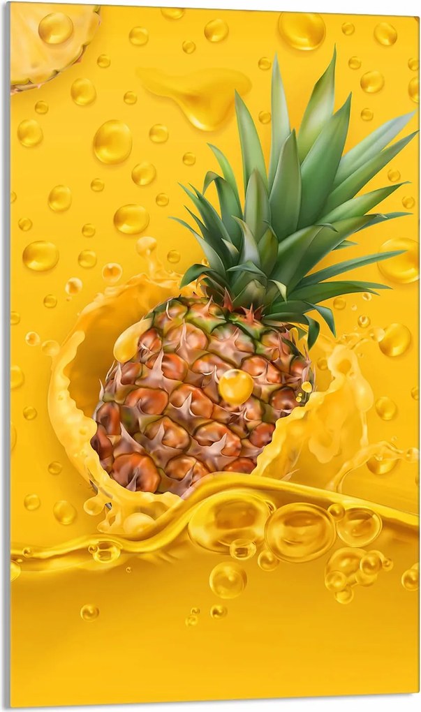 Skleněná Krájecí Deska 30x52 Ananas Do Kuchyně