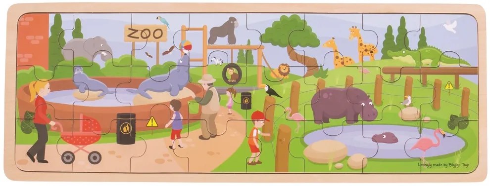 Bigjigs Toys Dřevěné puzzle - Zoo