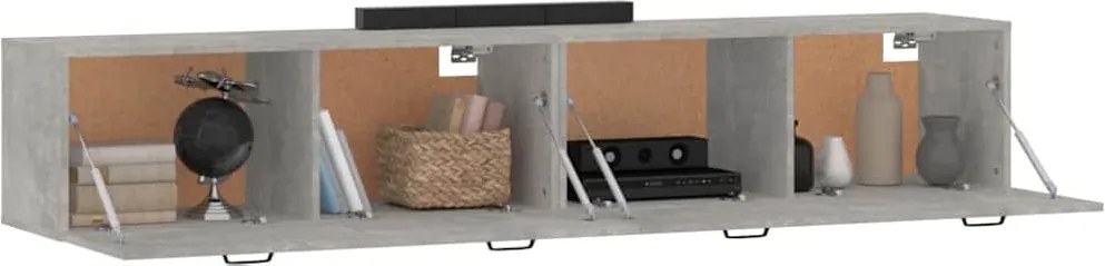 Nástěnné skříňky 2 ks betonově šedé 100x36,5x35 cm kompozit 3115671