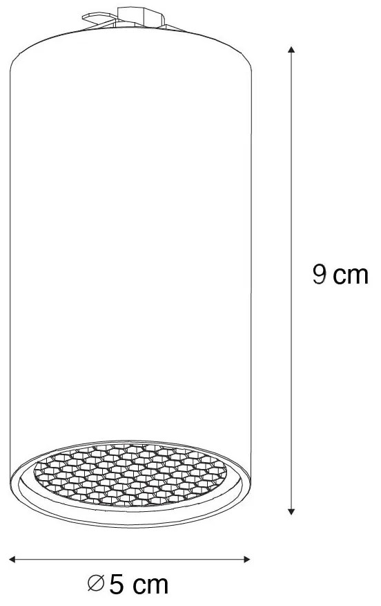 Moderní bodové světlo tmavě bronzové pro 1-fázový kolejnicový systém GU10 35mm - Iconic Ruby Honey