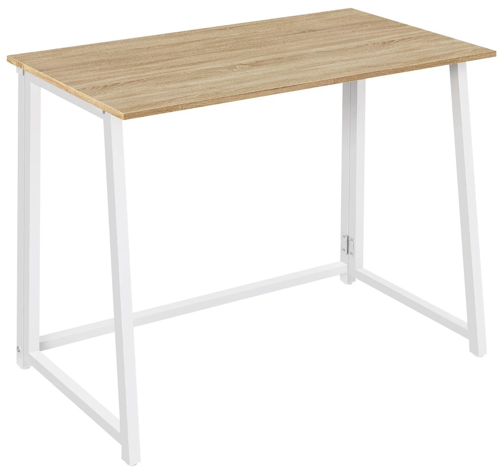 Set do pracovny ZARIMO stůl 80x40 cm bílý + křeslo AVOLA VELVET světle modré