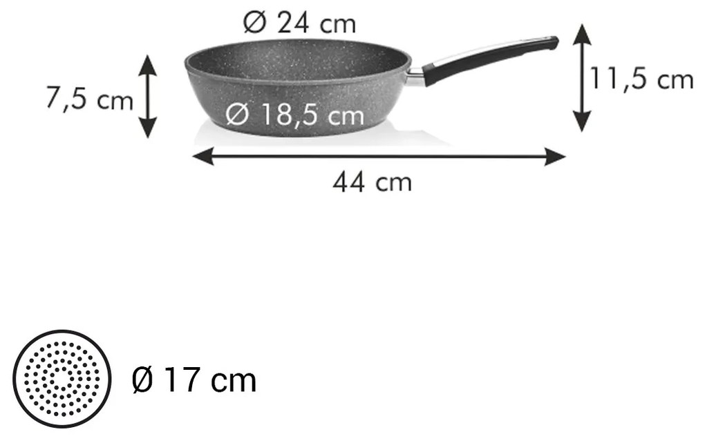 Pánev hluboká i-PREMIUM Stone ø 24 cm