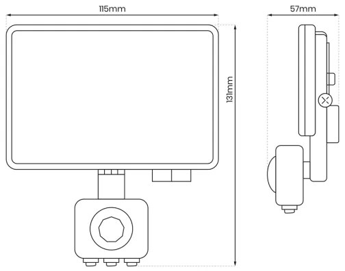 LED Venkovní reflektor se senzorem LED/20W/230V 5000K IP44