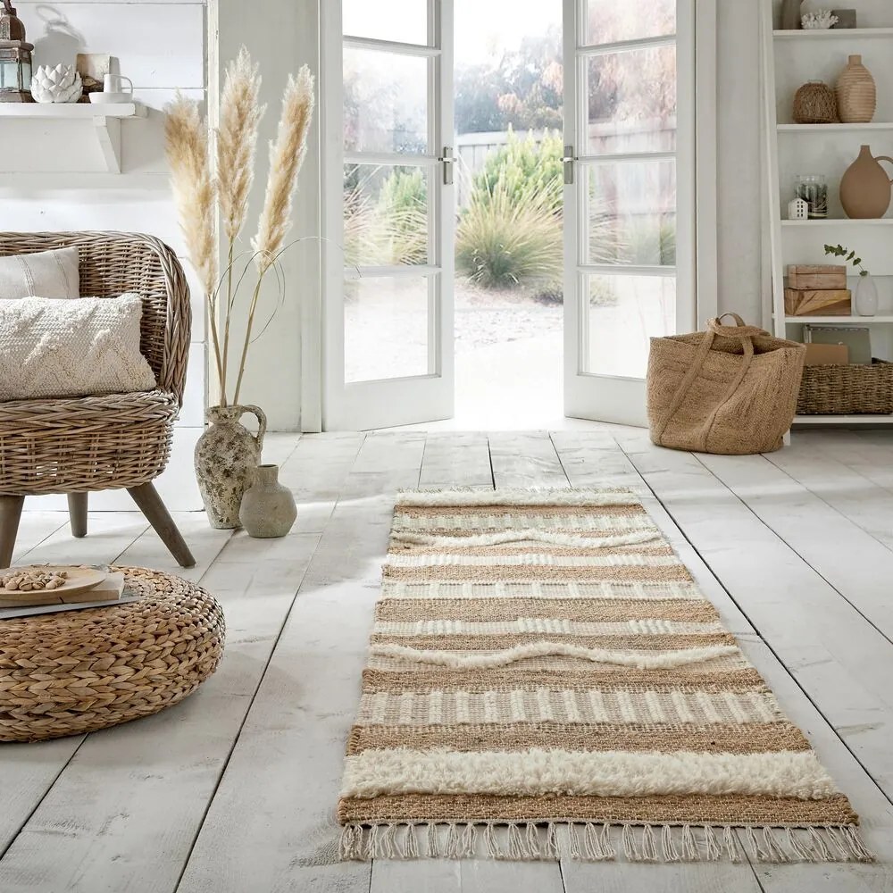 Flair Rugs koberce Kusový koberec Jubilant Medina Jute Natural/Ivory ROZMĚR: 200x290