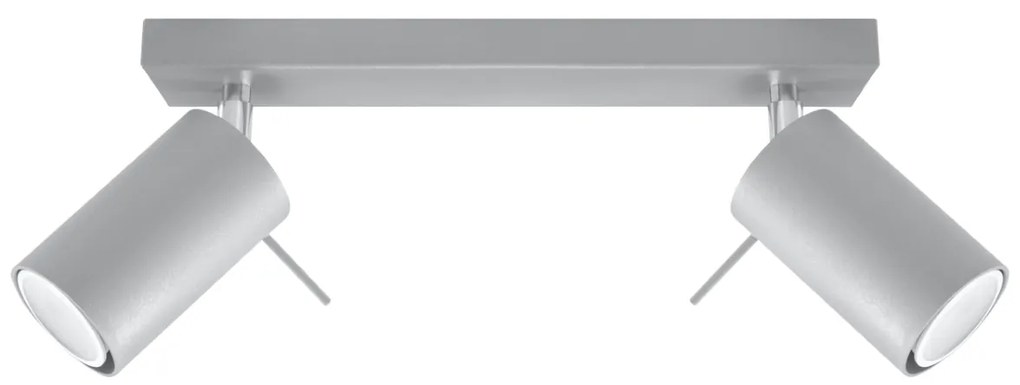 Bodové svítidlo Ring, 2x šedé kovové stínítko, (možnost polohování)
