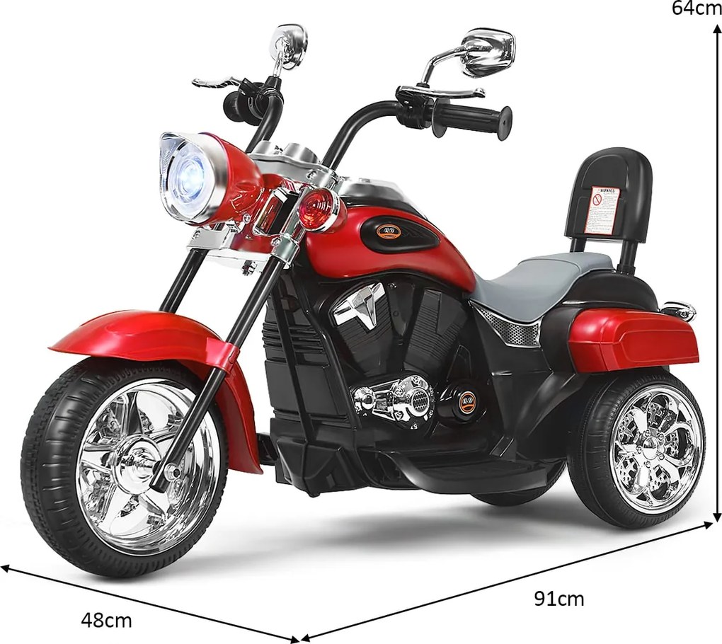 Costway Motocyklový elektrický motocykl ve stylu Chopper Dětský motocyklový