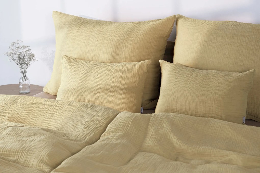 Celoroční mušelínové povlečení Sand - GOTS Velikost: atypický 240 x 220 + 2 x 70 x 90