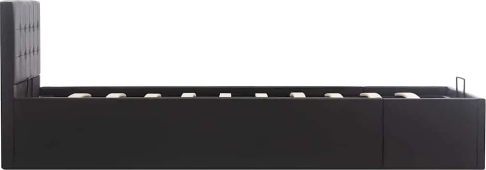 Rám postele s úložným prostorem černý umělá kůže 90 x 200 cm 285510