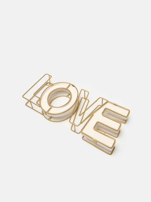 Sinsay - Stojací dekorace ve tvaru nápisu LOVE - zlatá