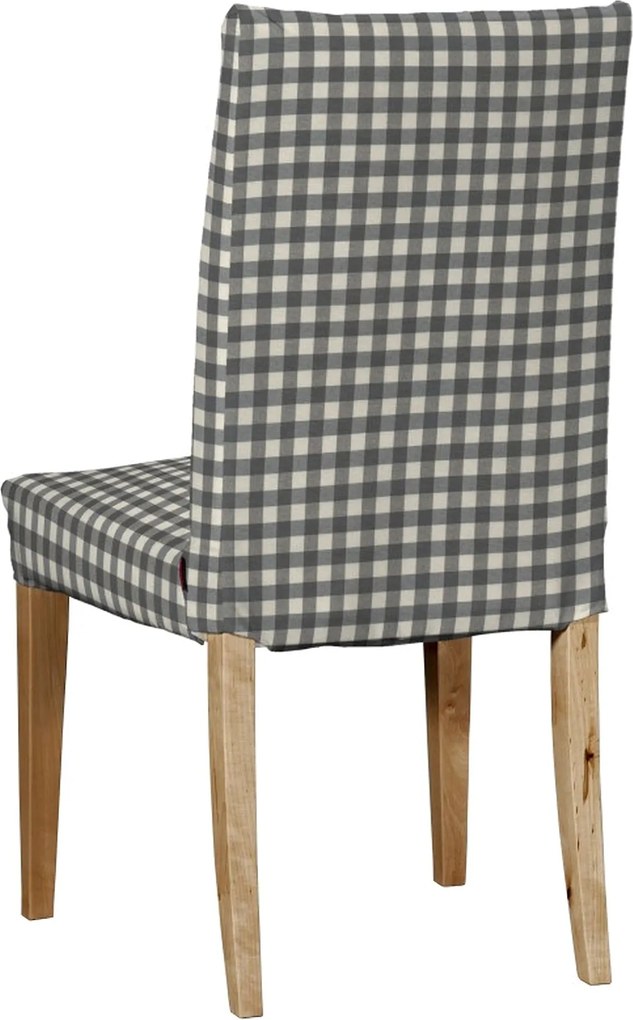 Potah na židli IKEA Henriksdal, krátký barva šedá látka vzorované