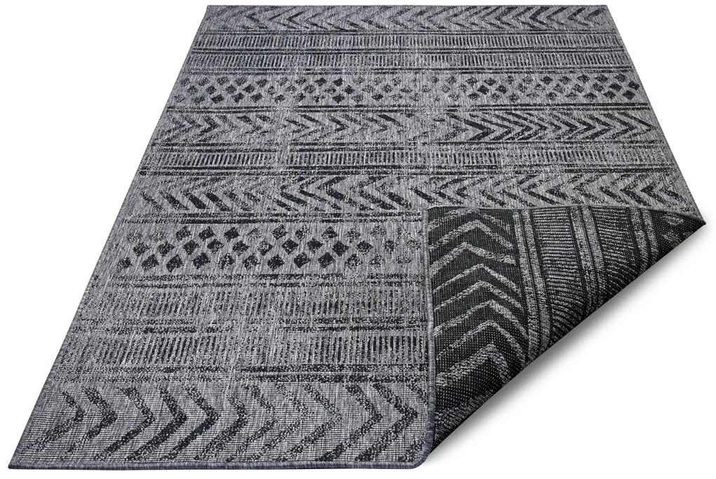 NORTHRUGS - Hanse Home koberce Kusový koberec Twin Supreme 105417 Biri Night Silver – na ven i na doma - 160x230 cm