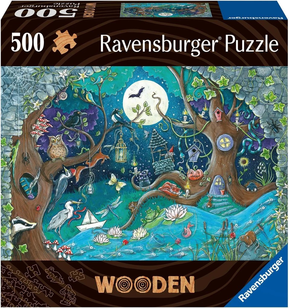 Puzzle ravensburger puzzle 175161 dřevěné puzzle kouzelný les 500 dílků