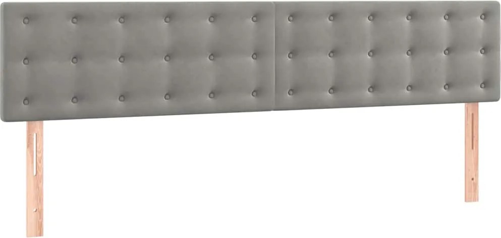 Box spring postel s matrací světle šedá 160x200 cm samet 3131207