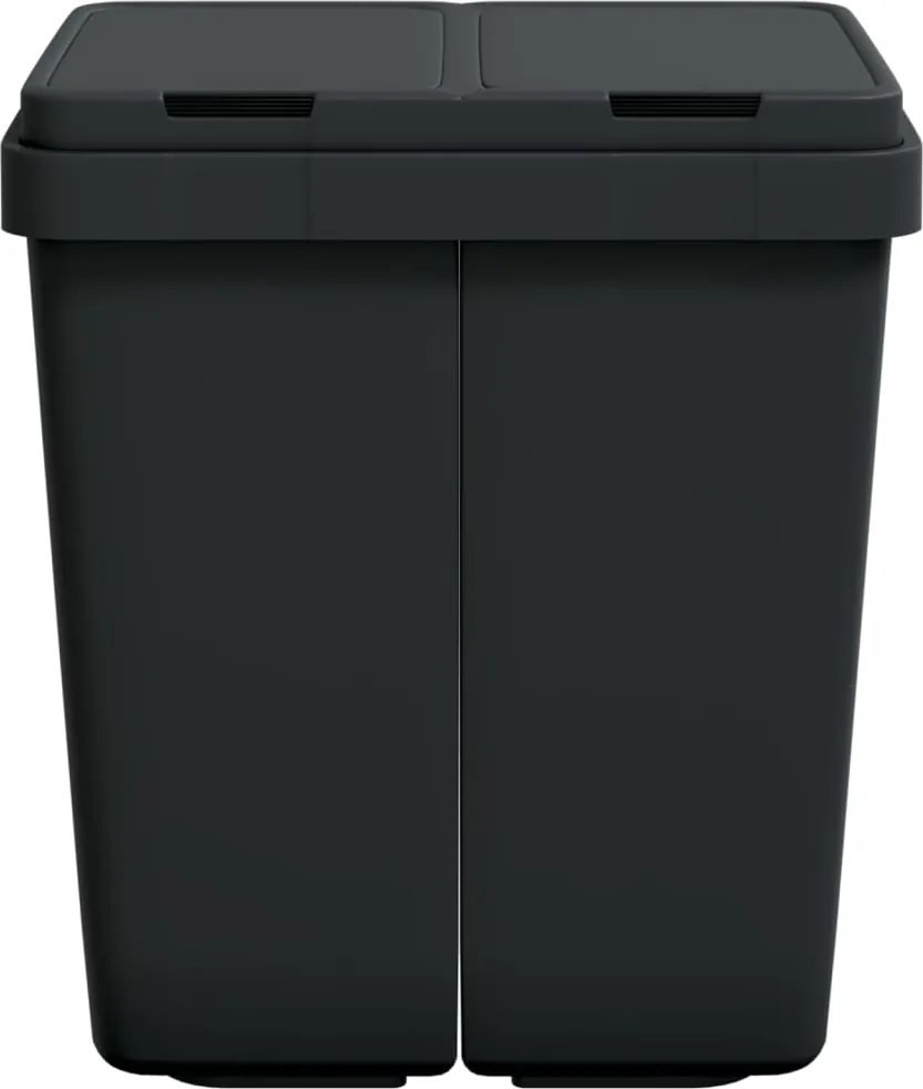 Dvojitý odpadkový koš antracitový 2 x 25 l 154982