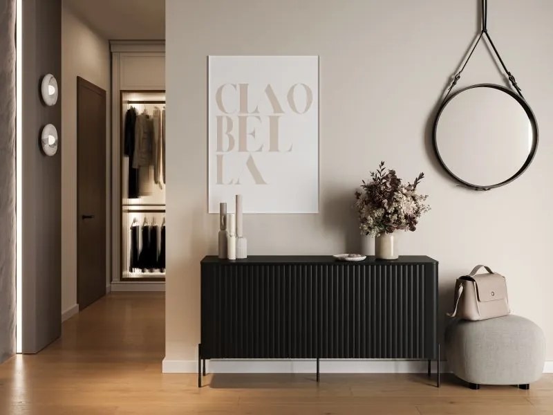 Komoda Vera 150 cm černá