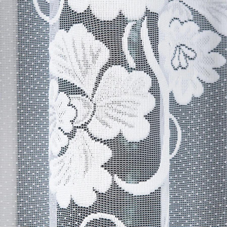 Dekorační oblouková krátká záclona na žabky FUKSJA bílá 400x160 cm MyBestHome
