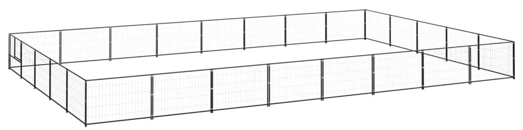 Psí kotec černý 40 m² ocel