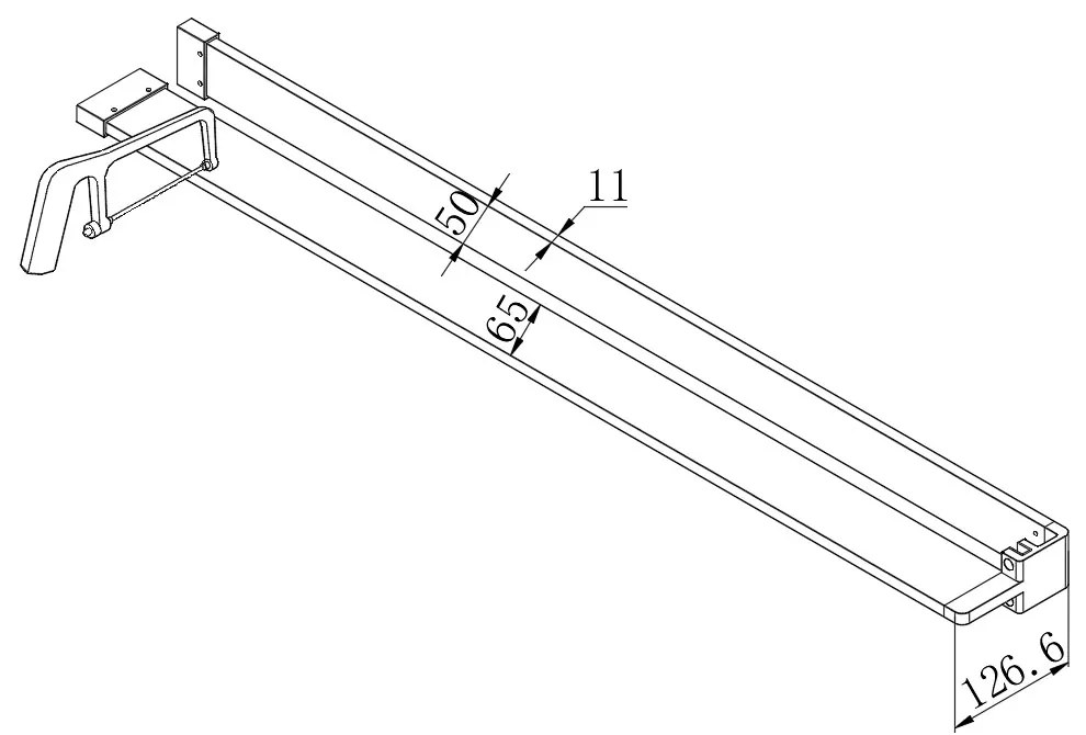 Mereo Novea polička k walk in zástěnám 120 cm ALU černá CK10620PB